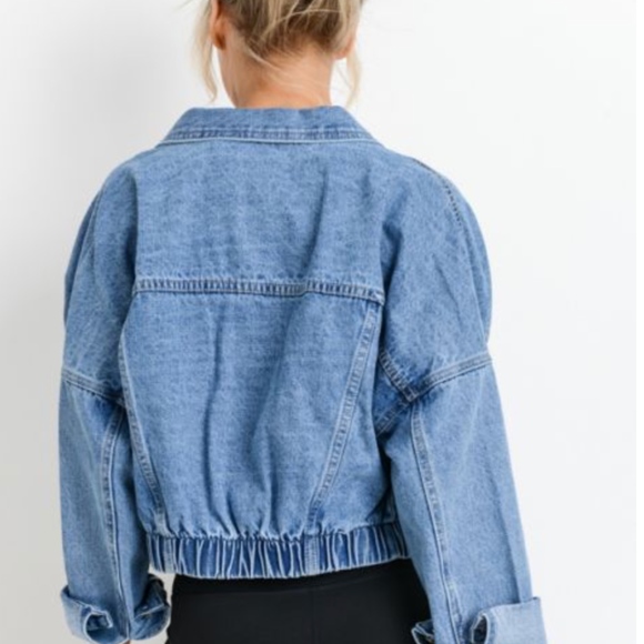 Jackets & Coats | New Raw Ribbed Crop Denim Jacket | Poshmark